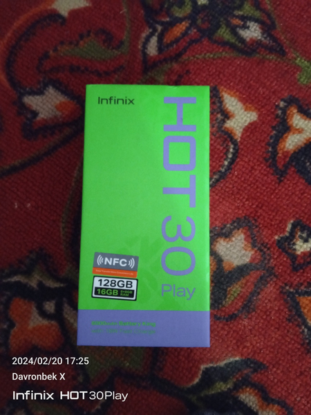 Infinix 30 Play 1 oy Kafolati bilan