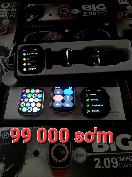 Smart watch t900 ultra va t9 pro max aqilli soatlar