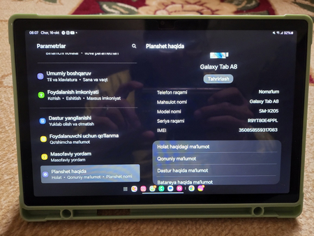 Galaxy Tab A8(32gb) planshet