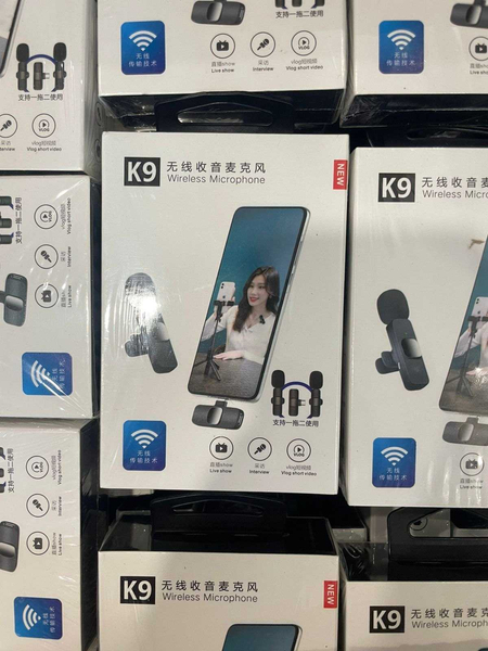 +ДОСТАВКА! Беспроводной Микрофон-петличка  К9  двойной  iPhone/Android