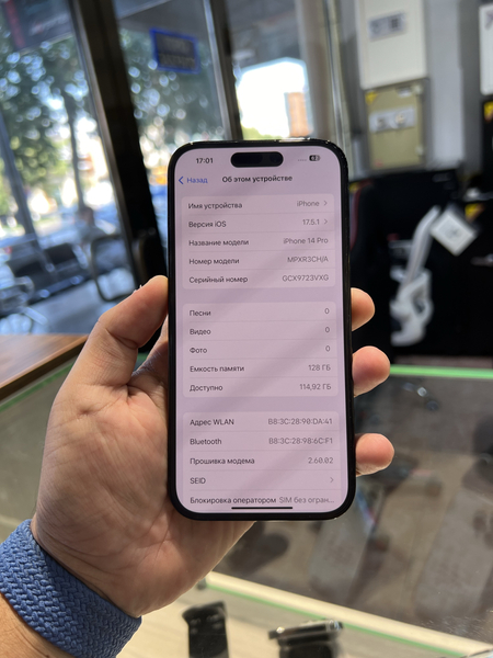 14 pro 128 GB rangi qora