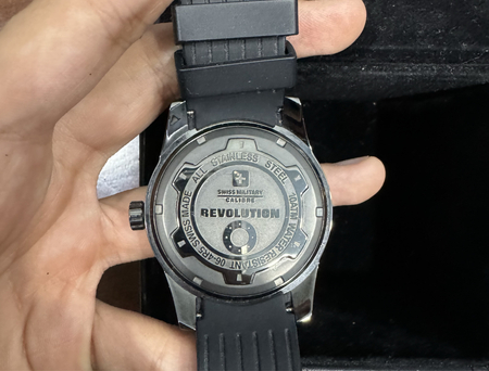 Swiss Military Calibre Revolution Men's Watch Black Rubber Strap