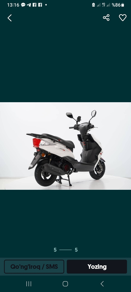 Skuter Angel benzin holati ideal Yengi.