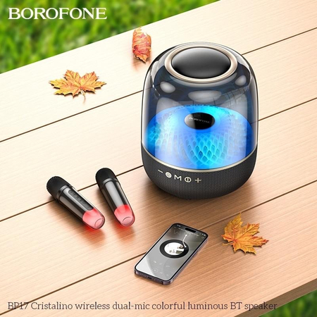 Караоке Колонка Borofone BP17 с 2 микрафоном AURA