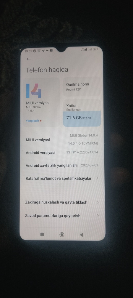 Редми 12 с олинганига куп булмаган, холатияхши , каробка документи бор