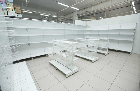 Торговые стеллажи в магазин, широкий выбор комплектующих