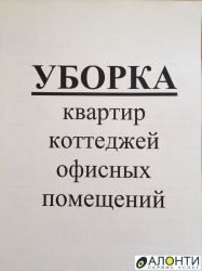 Услуги уборки квартир и т.д.