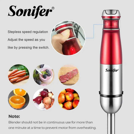 Sonifer SF-8093 сверхмощный ручной блендер  нержавеющая сталь
