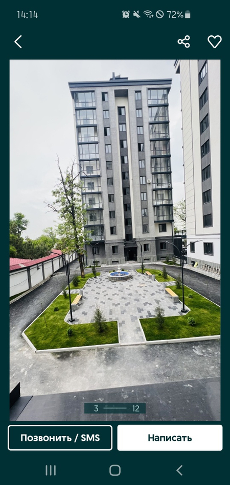 Своя 2х комнатная квартира. Baku Residence, Узбум. Метро Дустлик