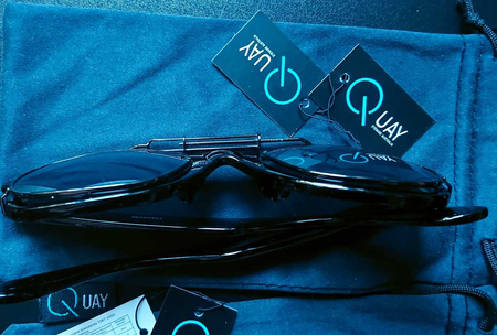 Солнцезащитные клипсы Quay на очки формата Wayfarer