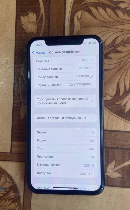 Iphone xs 256 tali