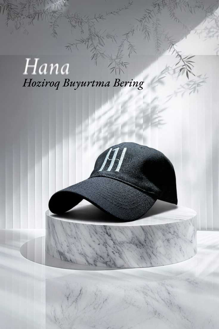 hana kepkalari Qora va oq rangda, umumiy, 100% paxta, yuvish mumkin,