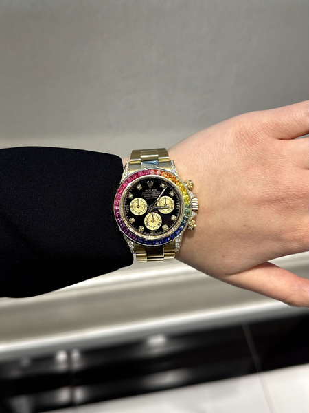 Rolex Cosmograph Daytona 40mm Yellow Gold CUSTOM RAINBOW