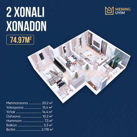 MENING UYIM CHOSHTEPA da hamyonbop xonadonlar sanoqli qoldi