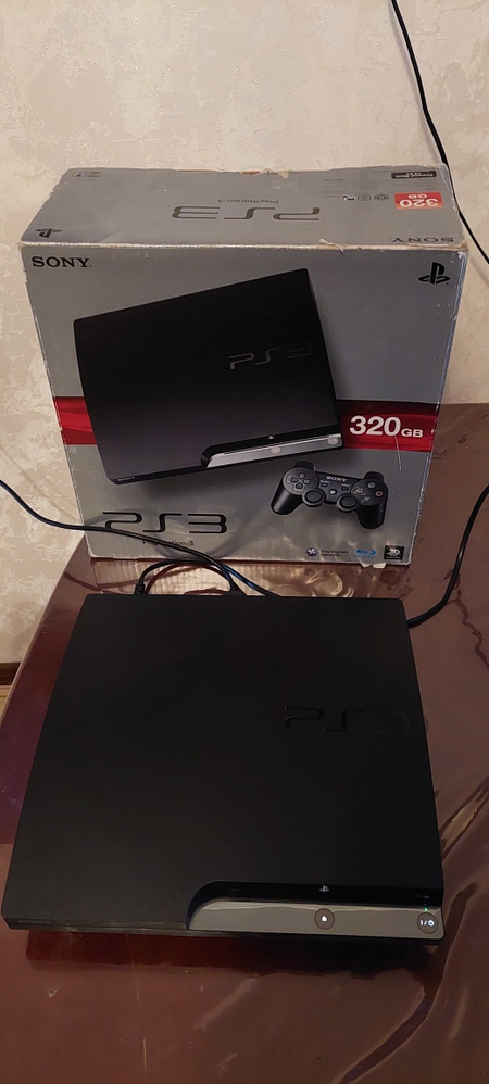 SONY PS3 SLIM 320GB с коробкой документами