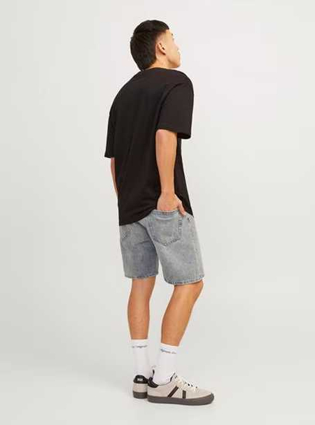 серые stonewashed мужские деним шорты JACK AND JONES, размер W32