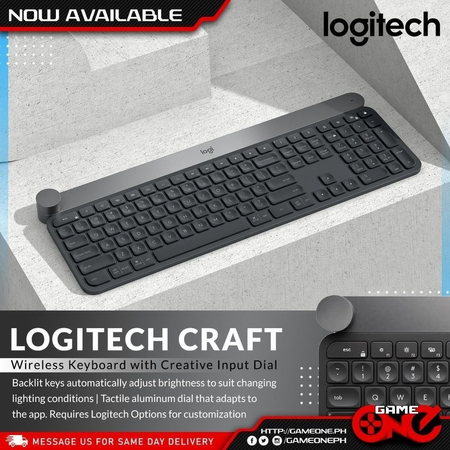 СКИДКА!Logitech Craft Беспроводная Клавиатура (Английская Раскладка)
