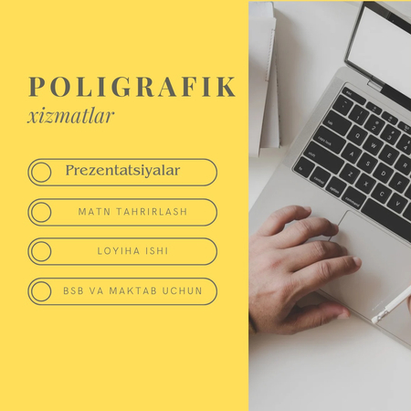 Loyiha ishi, jurnal va prezentatsiyalar