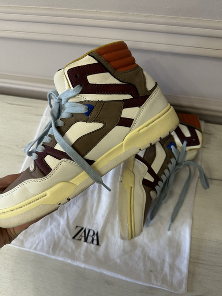 Кроссовка | Zara ретро кроссовки | Retro high-top sneakers