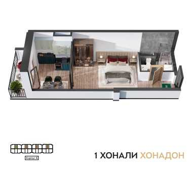 УСПЕЙТЕ продаётся 1-ком. ПОСЛЕДНЯЯ в Яшнабадском районе МА150807