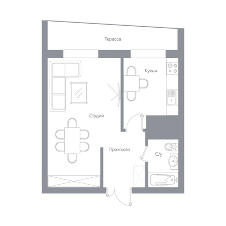Новостройка ЖК Infinity Residence Golden House 1 комнатная 5 этаж 43м2