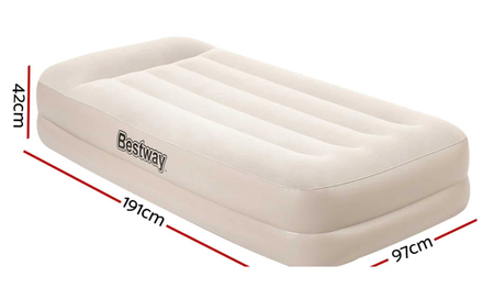 Кровать надувной-191х97х42 см Bestway-67694 Насос и доставка бесплатно