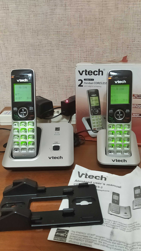 Продам радиотелефон VTECH две трубки на один телефонный номер.