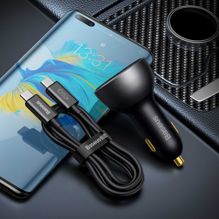 Автомобильное зарядное устройство Baseus Dual Fast Charger Car 140W