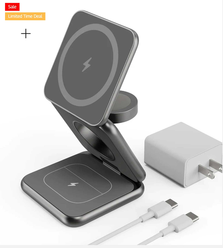 KUXIU X40 - iPhone, Airpods, AppleWatch Simsiz quvvatlagich stand