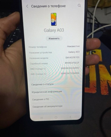 Samsung A03 aybi yõq tiniq