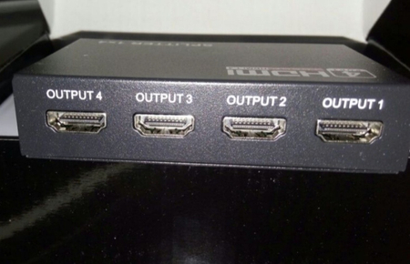 Сплитер HDMI 1× 4 / 4 k с адаптером 5 v