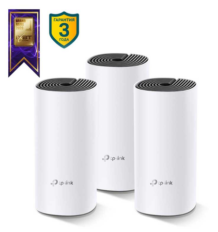 TP-Link Deco E4 3-pack AC1200 Домашняя Mesh WiFi система роутер router