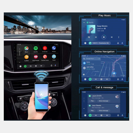 Беспроводной адаптер CarPlay/Android Auto для монитора Android v4.2+
