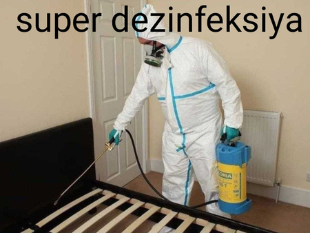 Super dezinfeksiya hamma hashoratlani yoqotamiz.