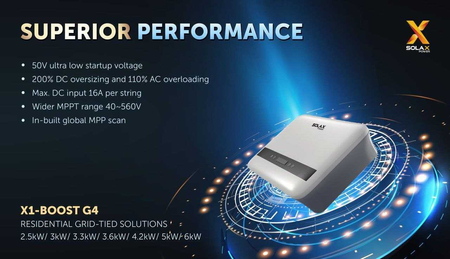 5 кВт однофазный солнечный инвертор SolaX X1-BOOST G4 с сервис центром