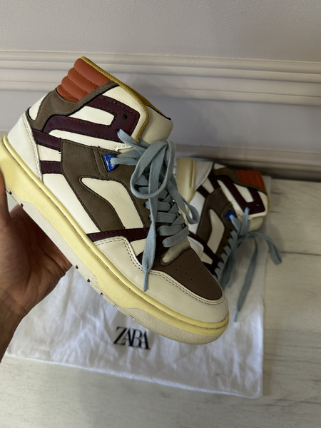 Кроссовка | Zara ретро кроссовки | Retro high-top sneakers