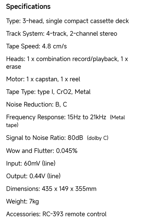 Касетная дека Teac V-3010