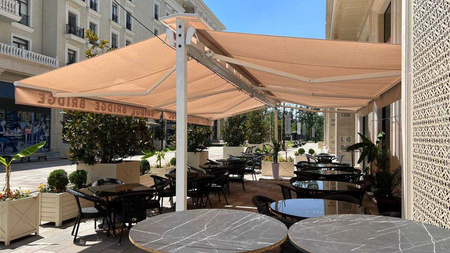 T Markiza. Kafe restoran va uylar uchun soyabonlar.