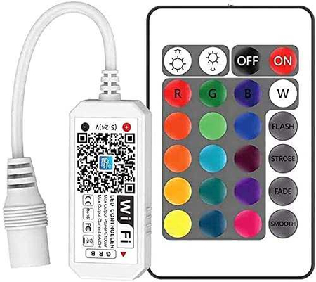 Умный WIFI RGB LED контроллер c РАДИО пультом, Яндекс Алиса