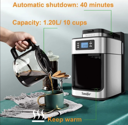Кофеварка для чашек с измельчителем Sonifer sf-3541