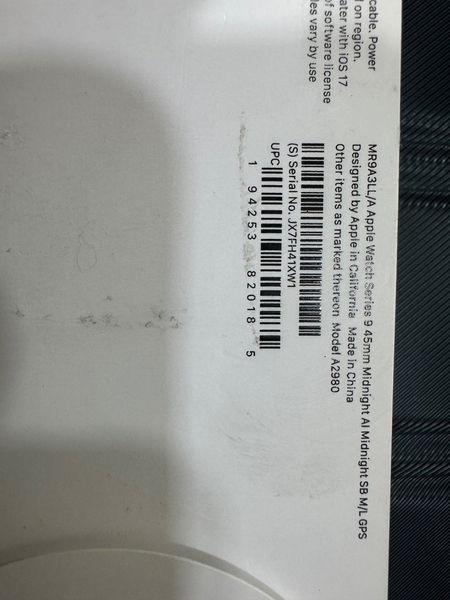 Apple Watch 9 45mm with Blood Oxygen Sensor