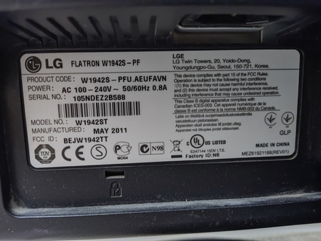 Монитор LG FLATRON W1942S-PF