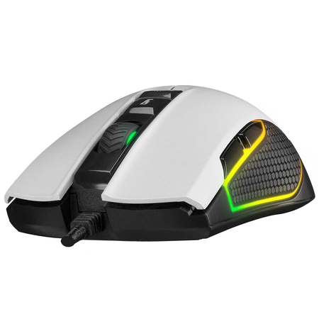 Белая игровая мышь Rampage SMX-R600 PYTHON White RGB Gaming Mouse
