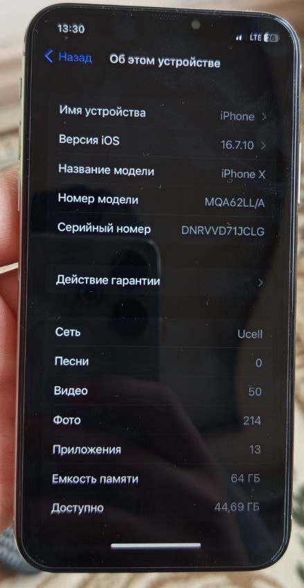 iPhone X xolati ideal qirilgan joylari yoq tel tinnu