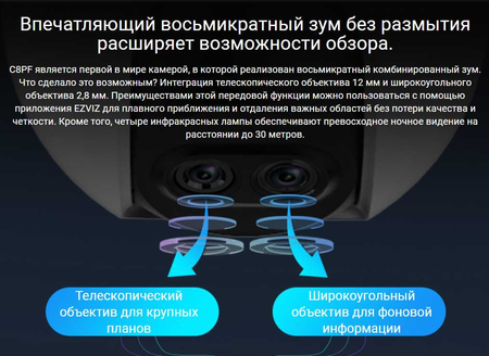 Уличная поворотная PTZ камера EZVIZ C8PF