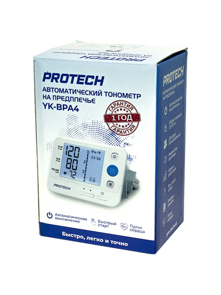 Тонометр автоматический на предплечье 22-32 см PROTECH YK-BPA4
