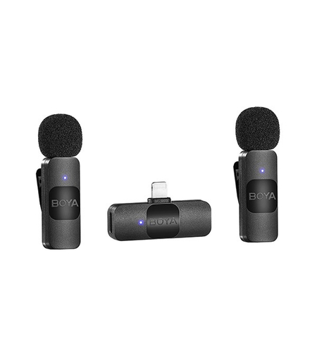 BOYA BY-V2 двойной беспроводной микрофон для iPhone
