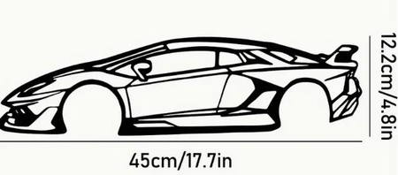 1 шт, металлические машины на стену: формула 1, порш 911, ламба, форд