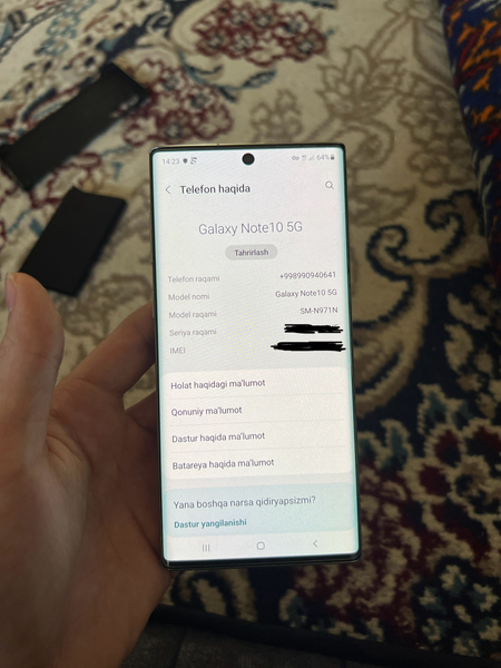 Samsung not 10 5g 256gb