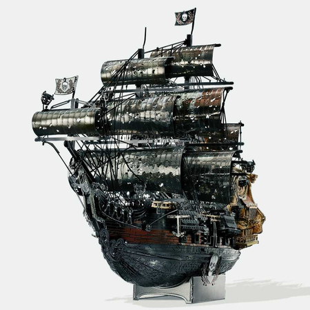 Металлический 3D-пазл Piececool «Королева Анна» пиратский корабль.